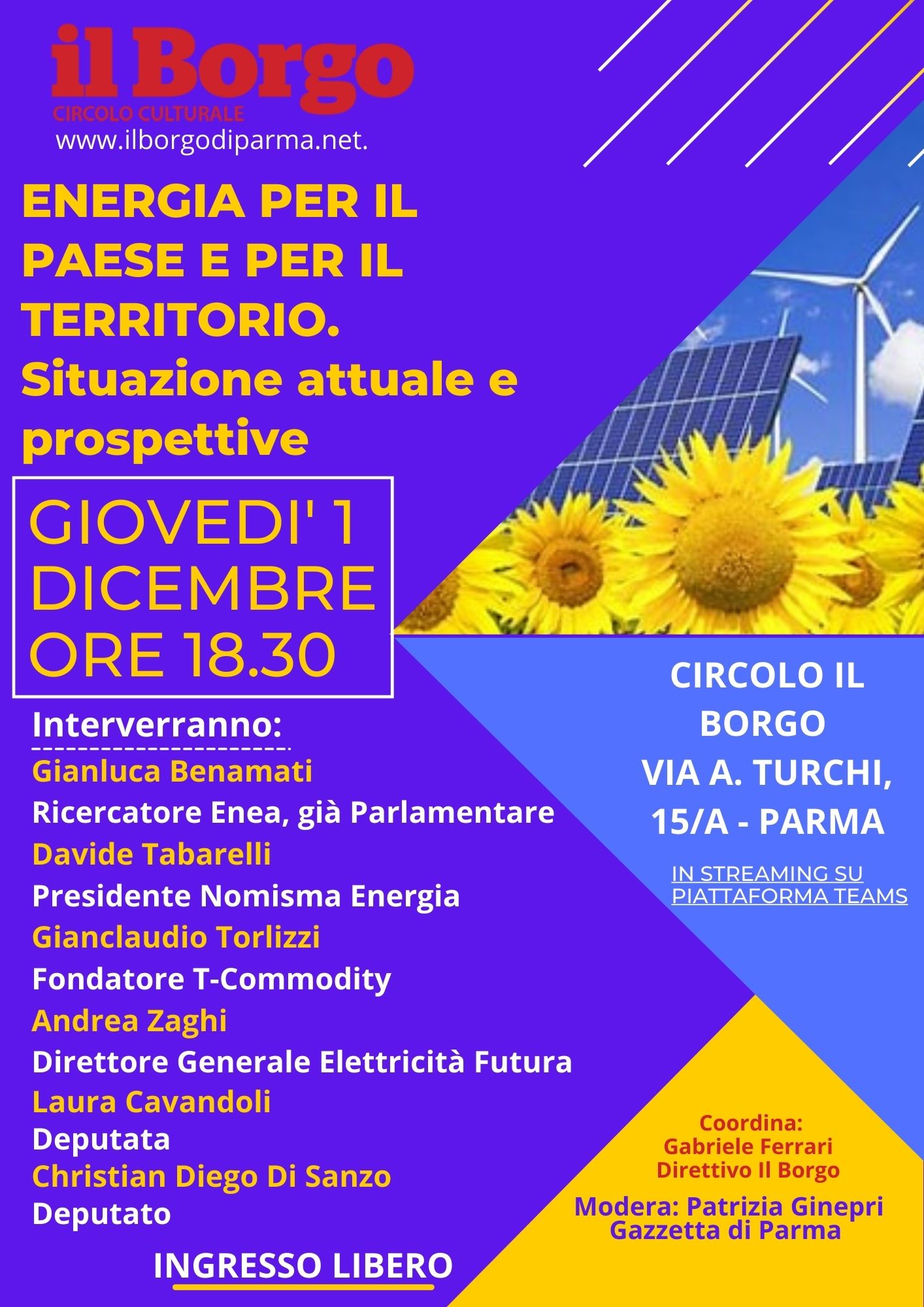 Eventi e Formazione | Eventi | Energia per il Paese e per il territorio. Situazione attuale e ...